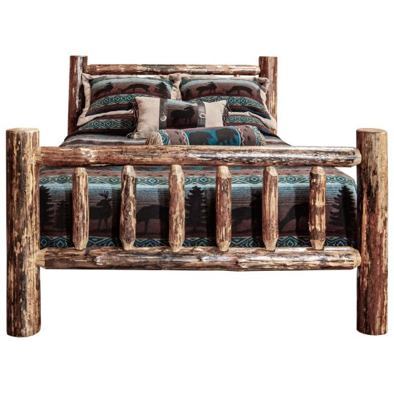 Wood Log Beds Warm And Inviting Rustic Log Beds