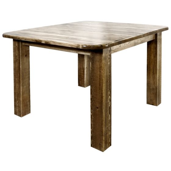 rustic square dining table